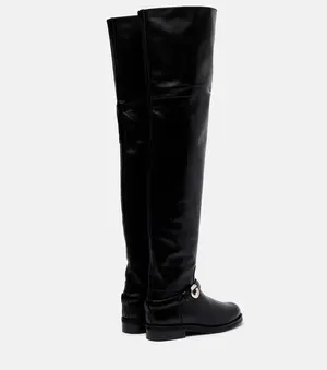 Coperni Logo Leather Over-the-knee Boots