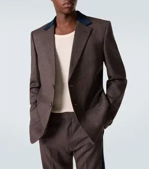 WALES BONNER Alto Pinstripe Wool-blend Blazer