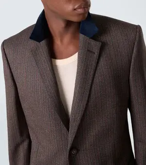 WALES BONNER Alto Pinstripe Wool-blend Blazer