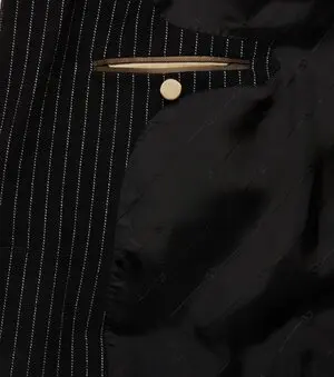 Valentino Garavani Chalk Stripe Wool And Silk Blazer