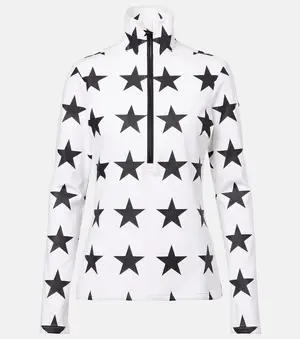 Goldbergh Lunaria Printed Half-Zip Ski Top White