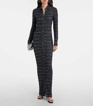 Missoni Checked Lamé Shirt Dress