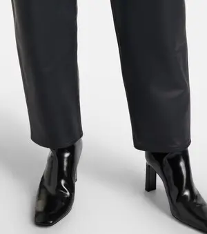 FRAME Neat Leather Straight Pants