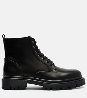 Staud Henry Leather Combat Boots