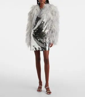 Dolce & Gabbana 60 Crystal-embellished Satin Mules
