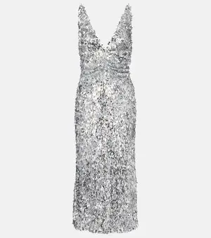 Dolce & Gabbana Tinsel Cocktail Dress - Silver