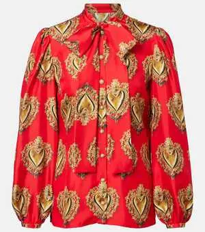 Dolce & Gabbana Tie Neck Blouses