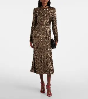 Dolce & Gabbana Sequined Midi Dress