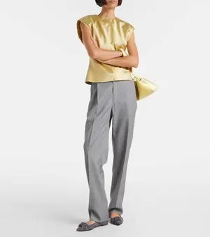 GIANVITO ROSSI Suede Ballet Flats - Grey