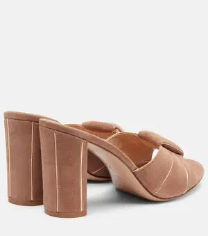 GIANVITO ROSSI Suede Mules - Pink