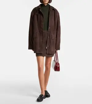 ROTATE BY BIRGER CHRISTENSEN Oversized Suede Jacket