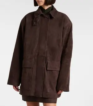 ROTATE BY BIRGER CHRISTENSEN Oversized Suede Jacket