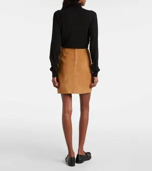 Remain Birger Christensen Suede Miniskirt - Beige
