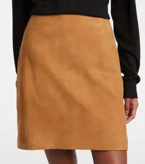 Remain Birger Christensen Suede Miniskirt - Beige