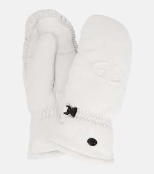 Goldbergh Hilja Leather Ski Mittens - White