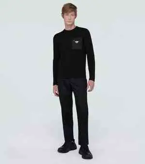 Prada Crewneck Sweater With Pocket