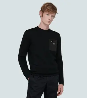 Prada Crewneck Sweater With Pocket