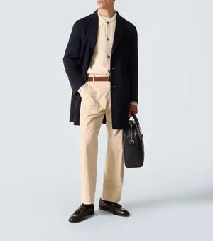 Brioni Cotton And Wool Corduroy Straight Pants