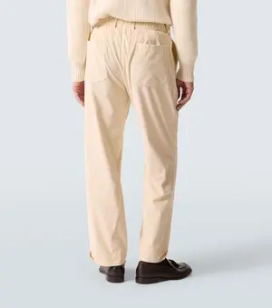 Brioni Cotton And Wool Corduroy Straight Pants