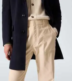 Brioni Cotton And Wool Corduroy Straight Pants
