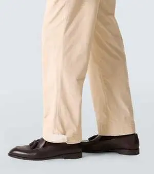 Brioni Cotton And Wool Corduroy Straight Pants