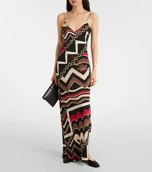 Emilio Pucci Istrice Silk Slip Dress - Multicoloured