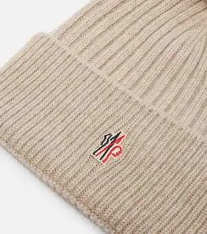 Moncler Shearling-trimmed Cashmere Beanie