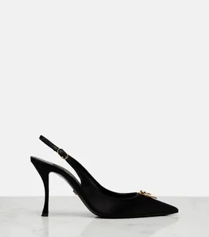 Dolce & Gabbana Devotion 90 Satin Slingback Pumps