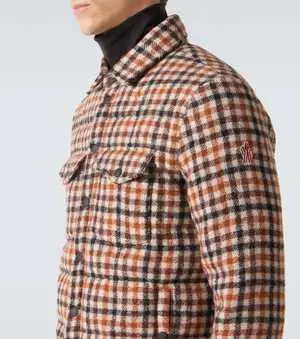 Moncler Gelt Checked Virgin Wool Down Jacket