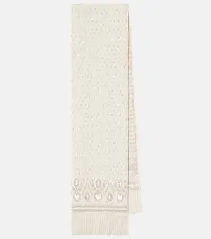 Khaite Lucerne Fair Isle Cashmere Scarf - Beige