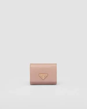 Prada Small Saffiano Leather Wallet - Powder Pink