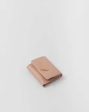 Prada Small Saffiano Leather Wallet - Powder Pink