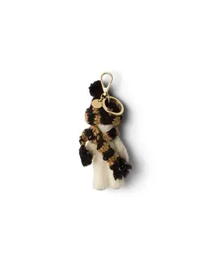 Prada Teddy Keychain Charm - Brown