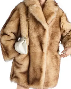 Prada Shearling Caban Jacket - Neutral