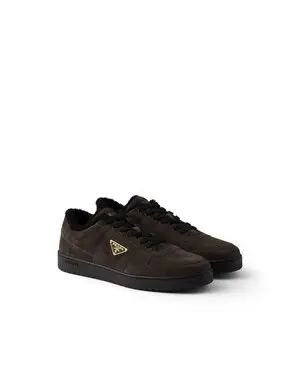 Prada Downtown Suede Sneakers - Grey