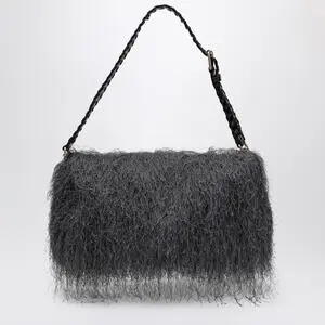 Dries Van Noten Fringed Fabric Bag - Grey