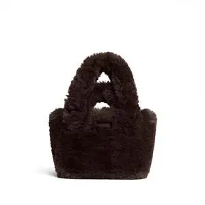 SKIMS Faux Fur Mini Tote - Espresso