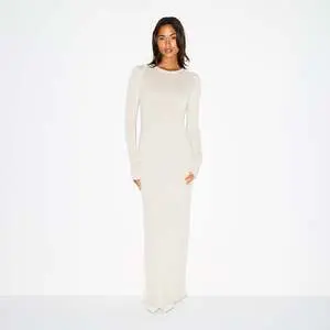 SKIMS Featherweight Cashmere Long Dress - Egret