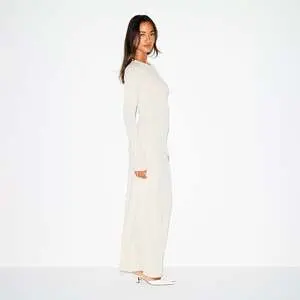 SKIMS Featherweight Cashmere Long Dress - Egret