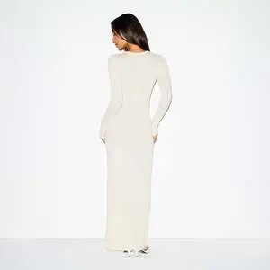 SKIMS Featherweight Cashmere Long Dress - Egret