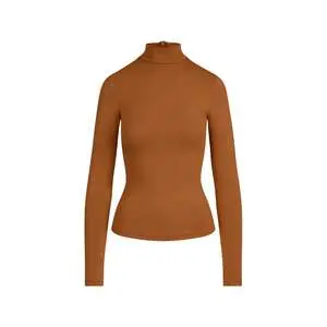 SKIMS Cotton Jersey Turtleneck - Chai