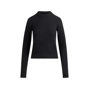 SKIMS Wool Cashmere Crewneck Sweater - Onyx