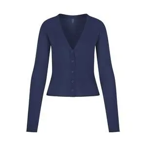 SKIMS Featherweight Cashmere Cardigan - Indigo