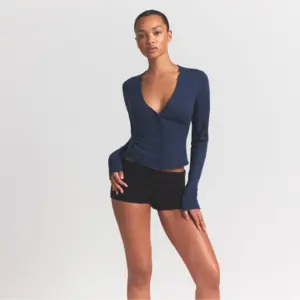 SKIMS Featherweight Cashmere Cardigan - Indigo