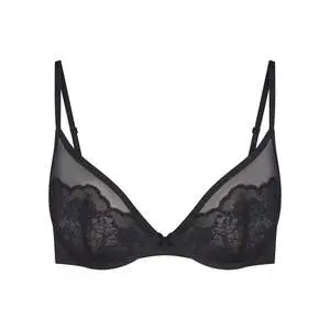 SKIMS Lace Unlined Demi Bra - Onyx