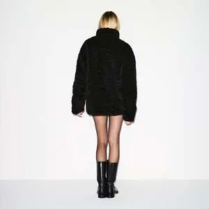 SKIMS Faux Fur Oversized Jacket - Onyx