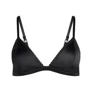SKIMS Heavyweight Satin Triangle Bralette - Onyx