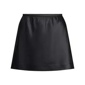 SKIMS Heavyweight Satin Mini Skirt - Onyx