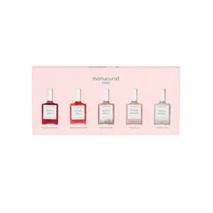 MANUCURIST 5 Active Nail Polish Set, Nail Care And Nail Strengthener Collection - One-color