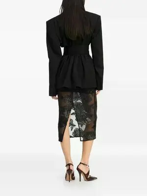 ROTATE BY BIRGER CHRISTENSEN Sequin Embellished Floral Midi Skirt